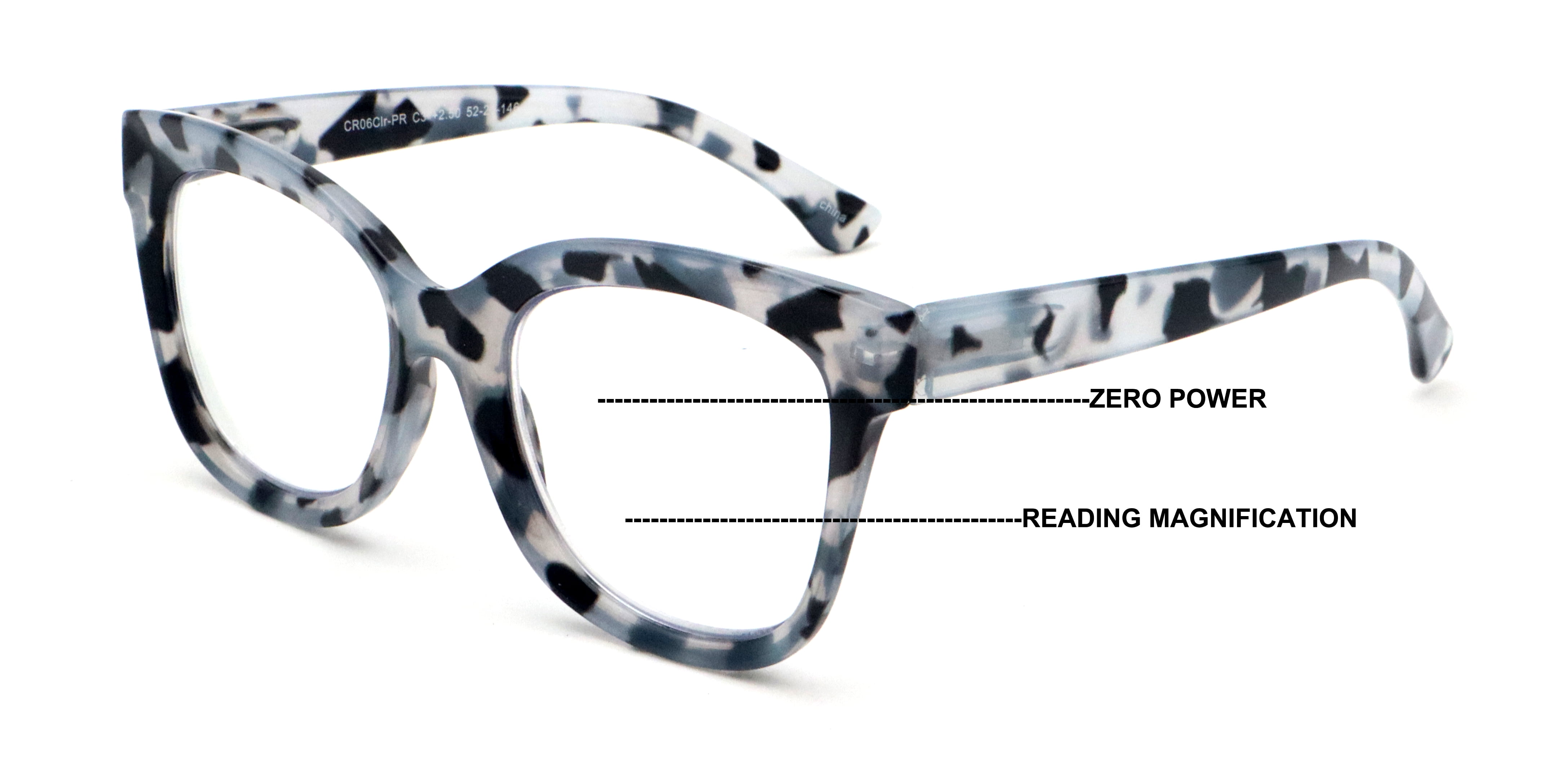 Women Large Oversized Progressive Clear Bifocal Reading glasses - No ...