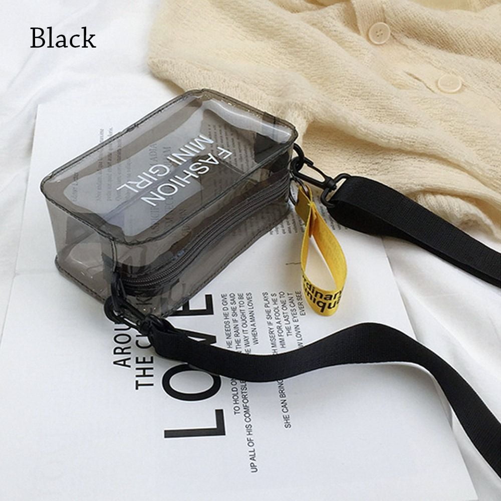 Women Laser Transparent Shoulder Messenger Bag Crossbody Bag PVC Jelly ...