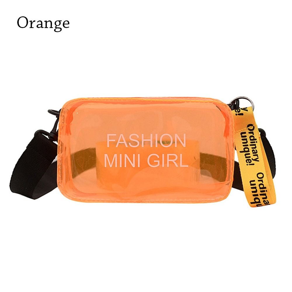 Women Laser Transparent Shoulder Messenger Bag Crossbody Bag PVC Jelly ...