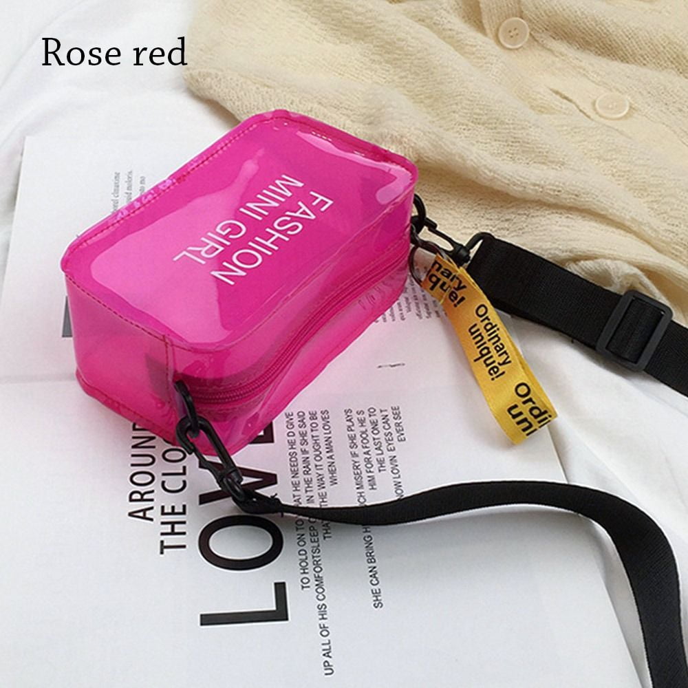 Women Laser Transparent Shoulder Messenger Bag Crossbody Bag PVC Jelly ...