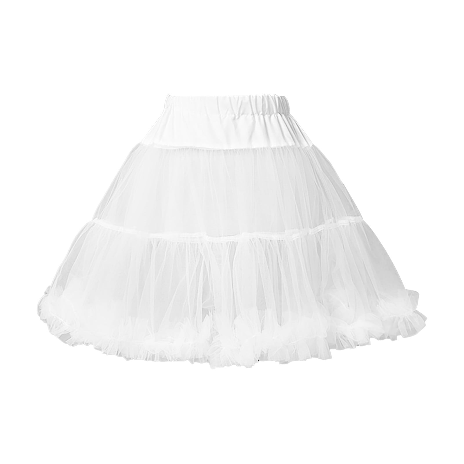 Women Layered Tulle Petticoat Lady Princess Tutu Tulle Skirt Underskirt ...