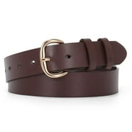Time & Tru Women's Faux Leather Double Loop Harness Belt with Buckle ...