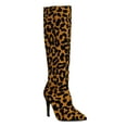 Women Leopard Pointy Toe Stiletto Knee High Boots 18409 - Walmart.com