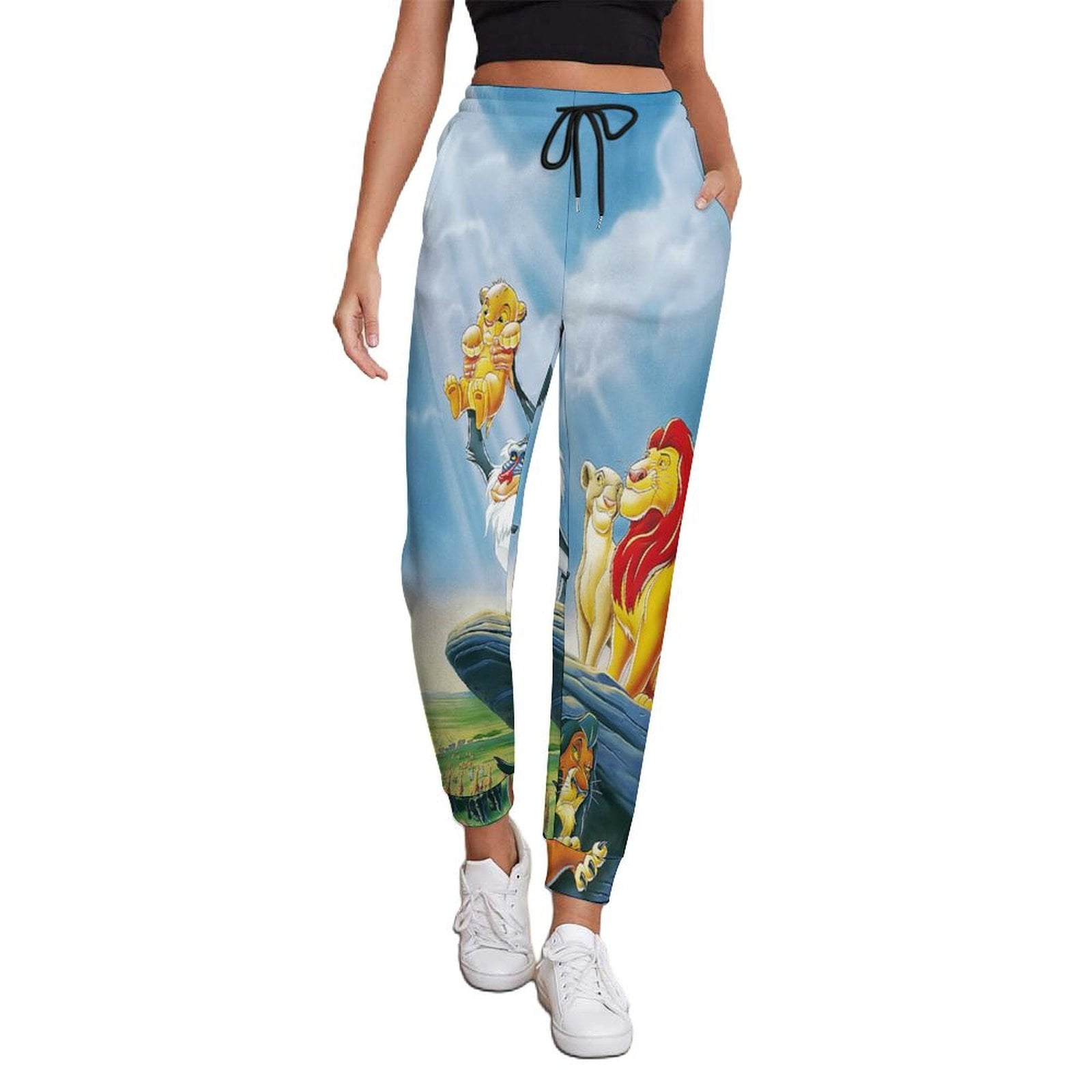 Women Lion Kin Sweatpants Funny 3D Print Sports Joggers Pants Casual ...