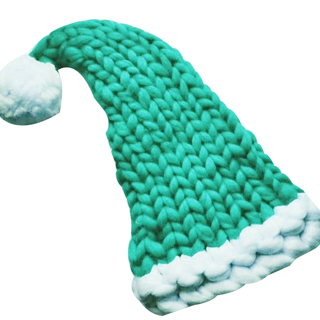 Women Long Ball Knit Hat Cap Girl Casual Crochet Christmas Winter ...