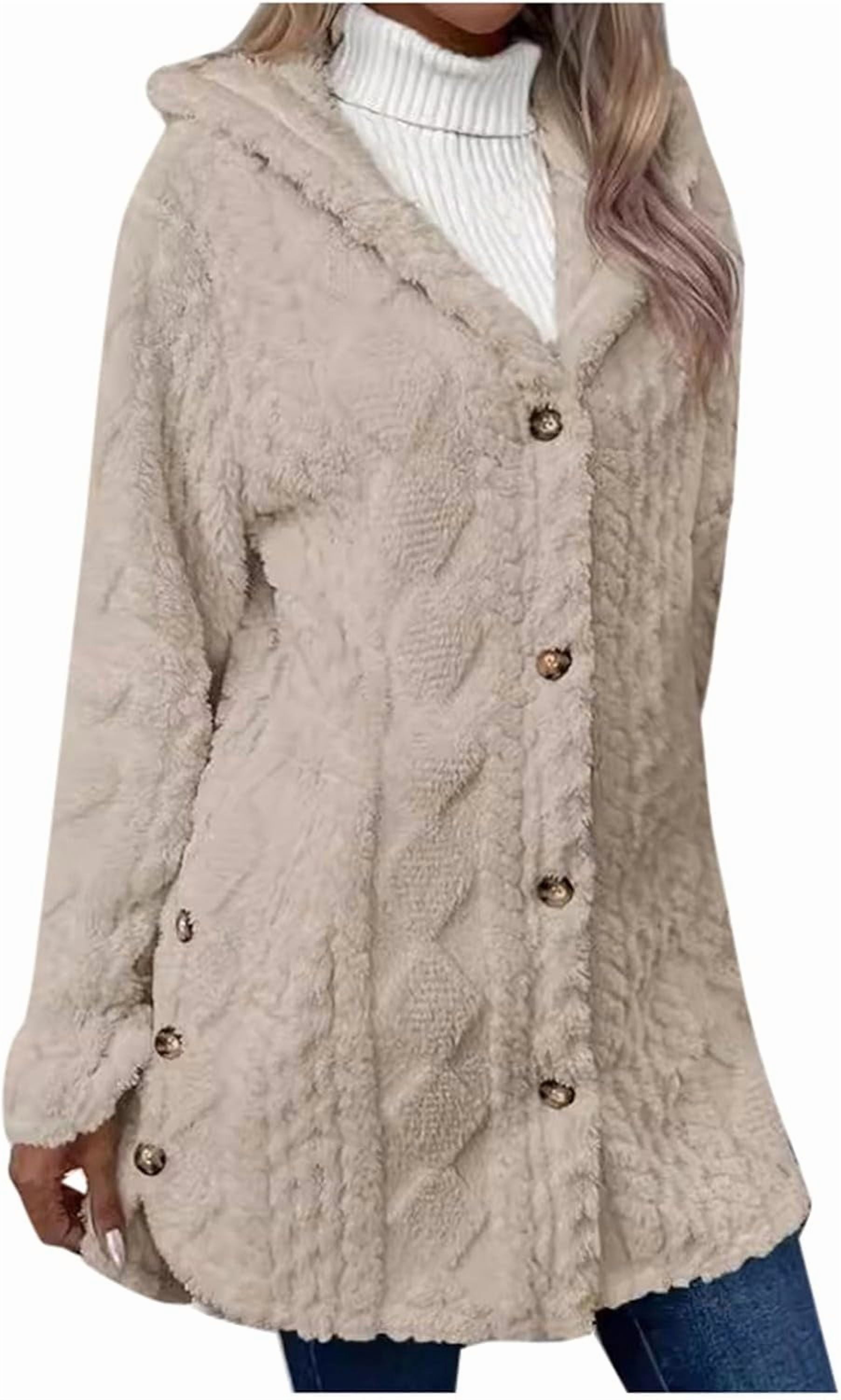Women Long Cardigan Heavyweight Knit Button Sweaters Long Sleeve Fall ...