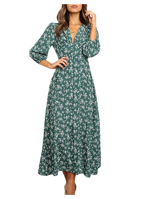 Danhjin Women's Summer Denim-Like Shirt Dress Short Sleeve Distressed ...