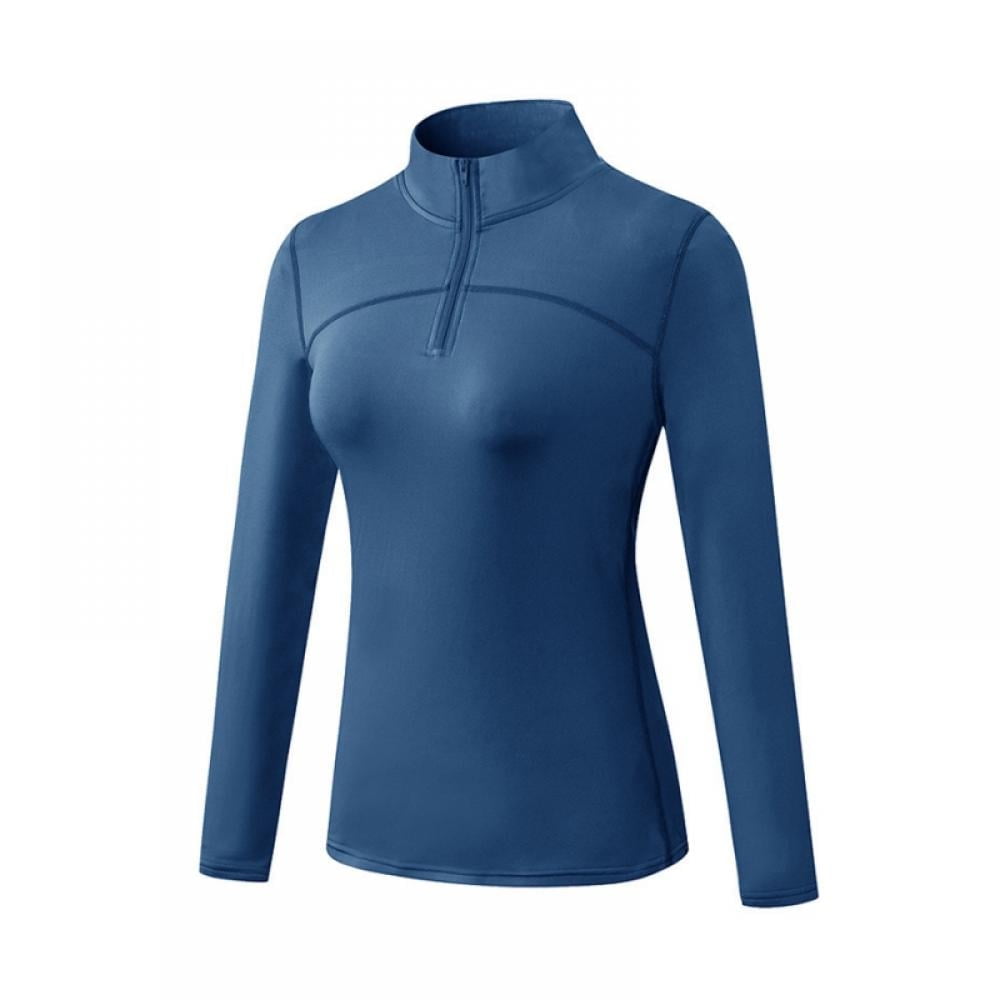 Women Long Sleeve Compression Shirt Lining Athletic Tight Sports T ...