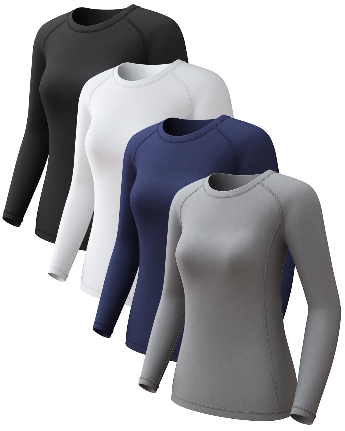 Women Fitted Athletic Tops for Women Long Sleeve Work Out Shirts Sun ...