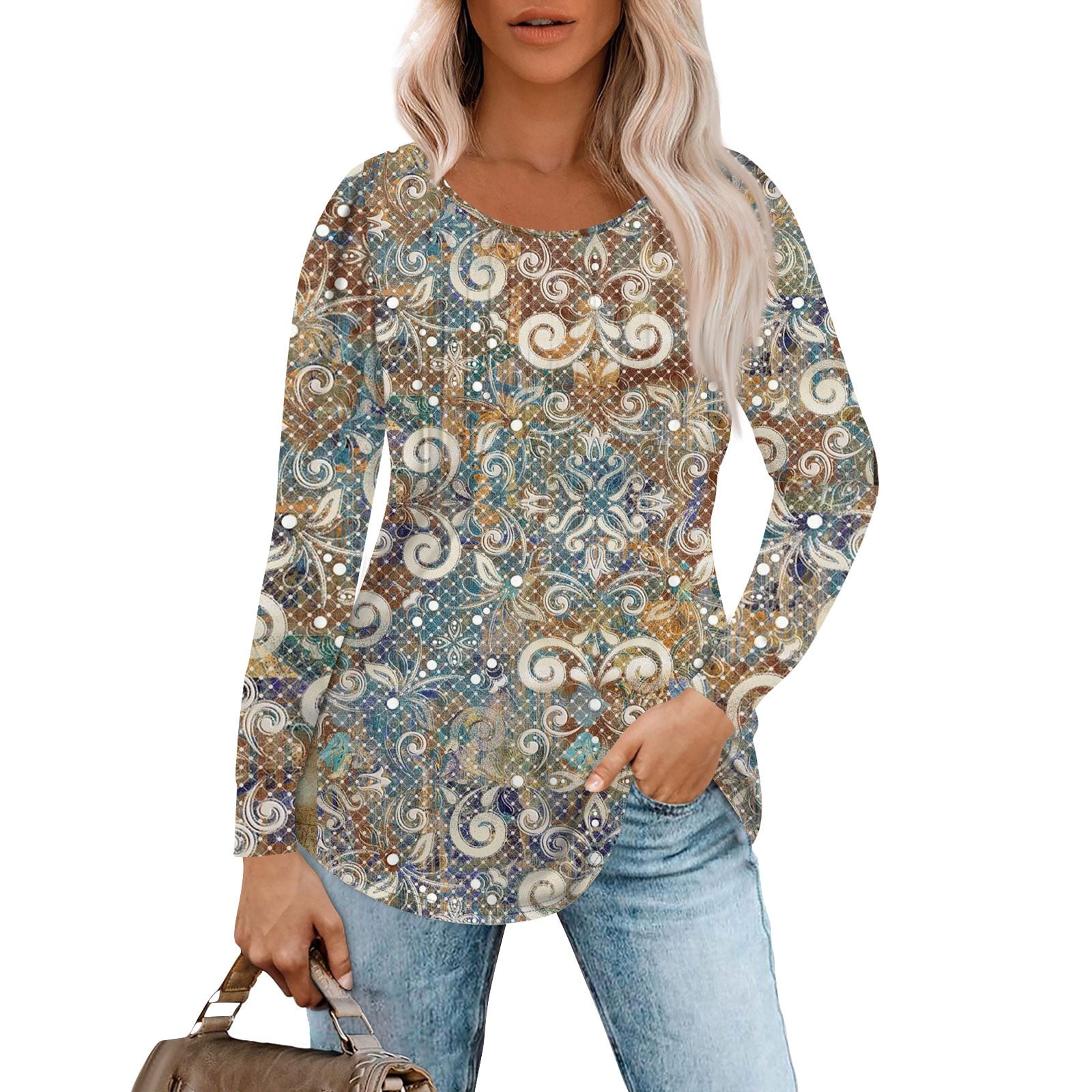 Women Long Sleeve Tunic Tops - Walmart.com