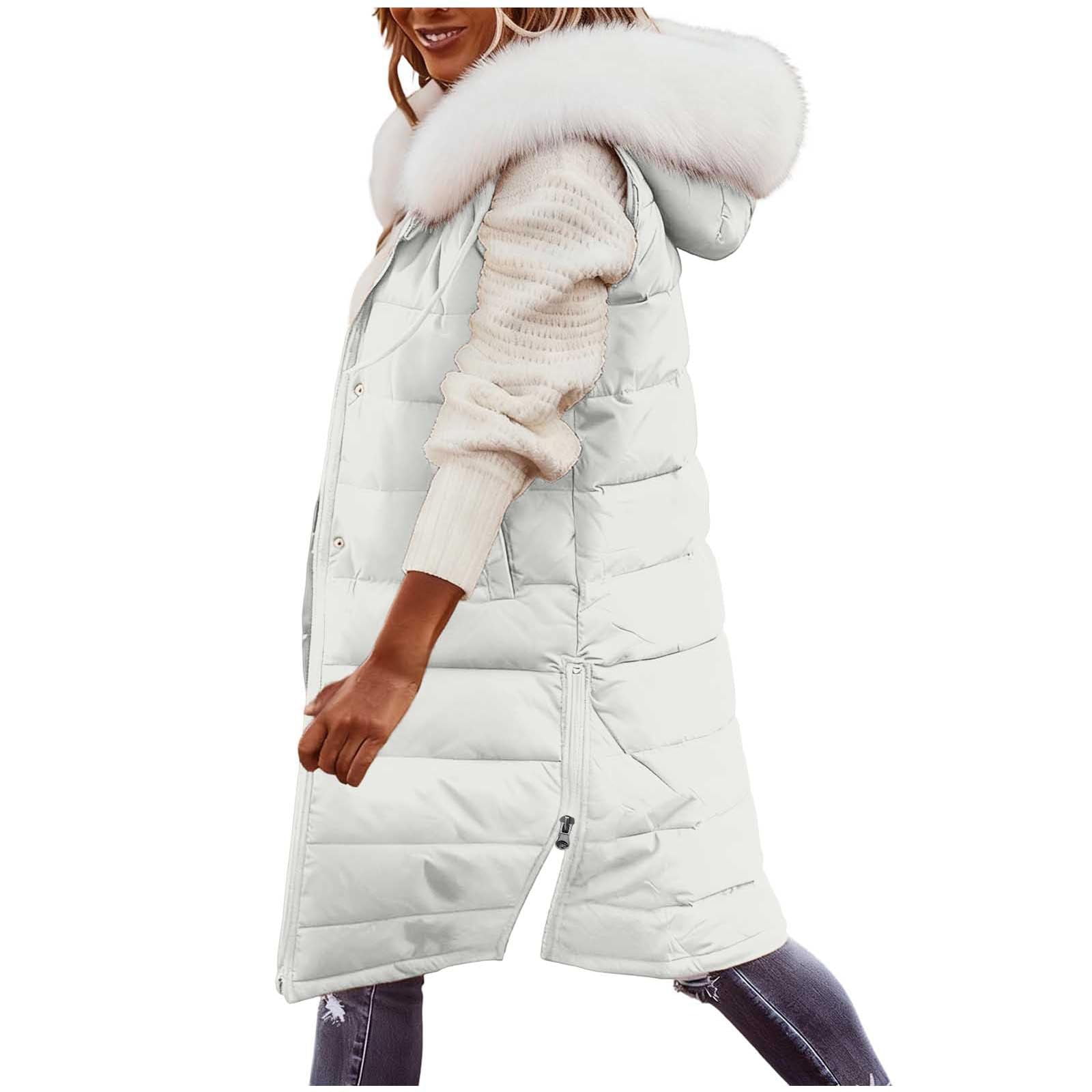 Women Long with Hood Long Down Jacket, Parka Style Insulated Outerwear ...