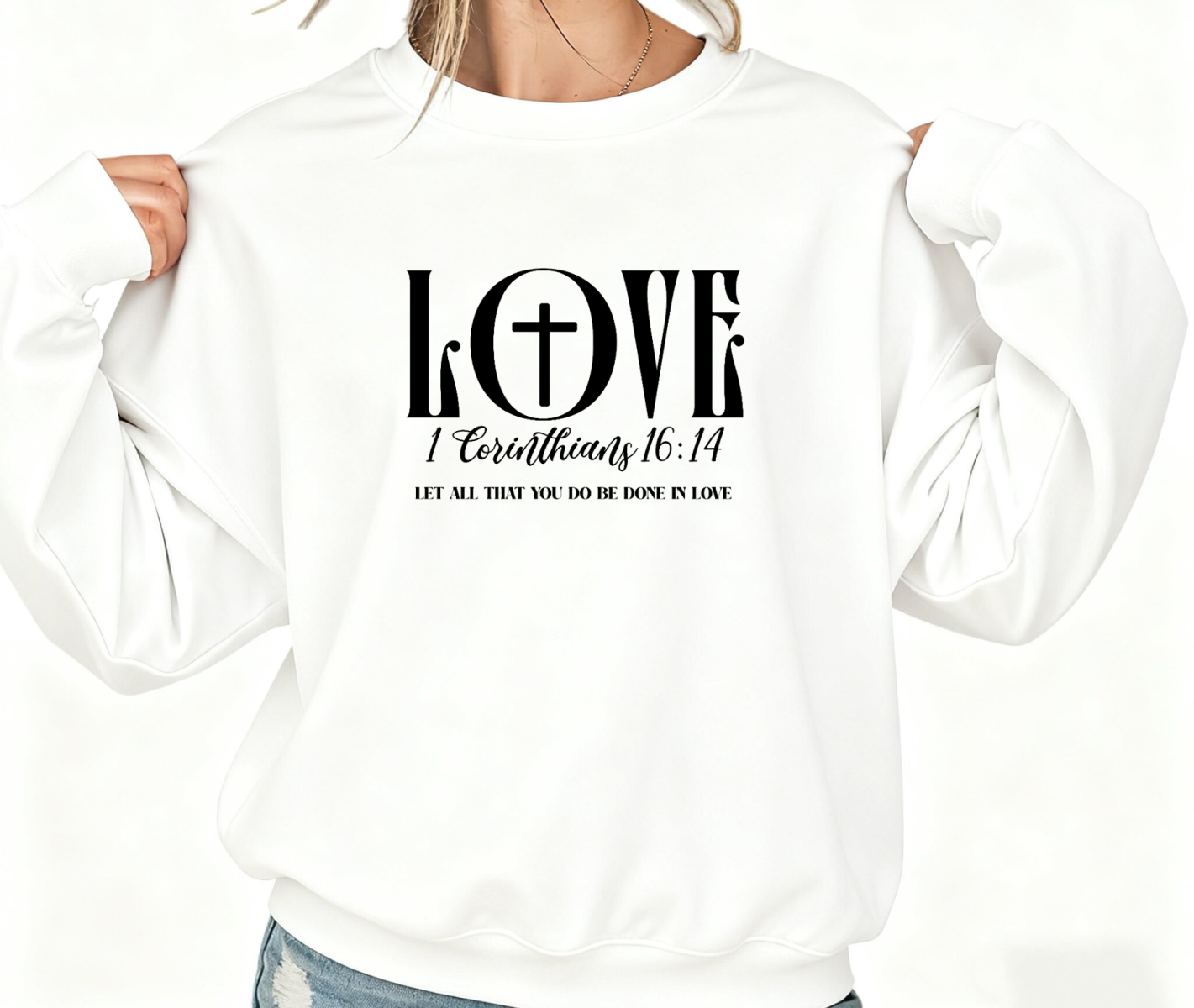 Women Love Cross Graphic Tee Christian Religious T Shirt Top ...