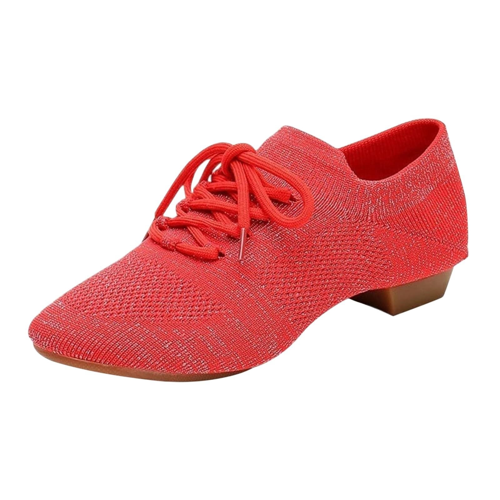 Women Low Heels Dance Shoes For Latin Jazz Modern Performance Flexible ...