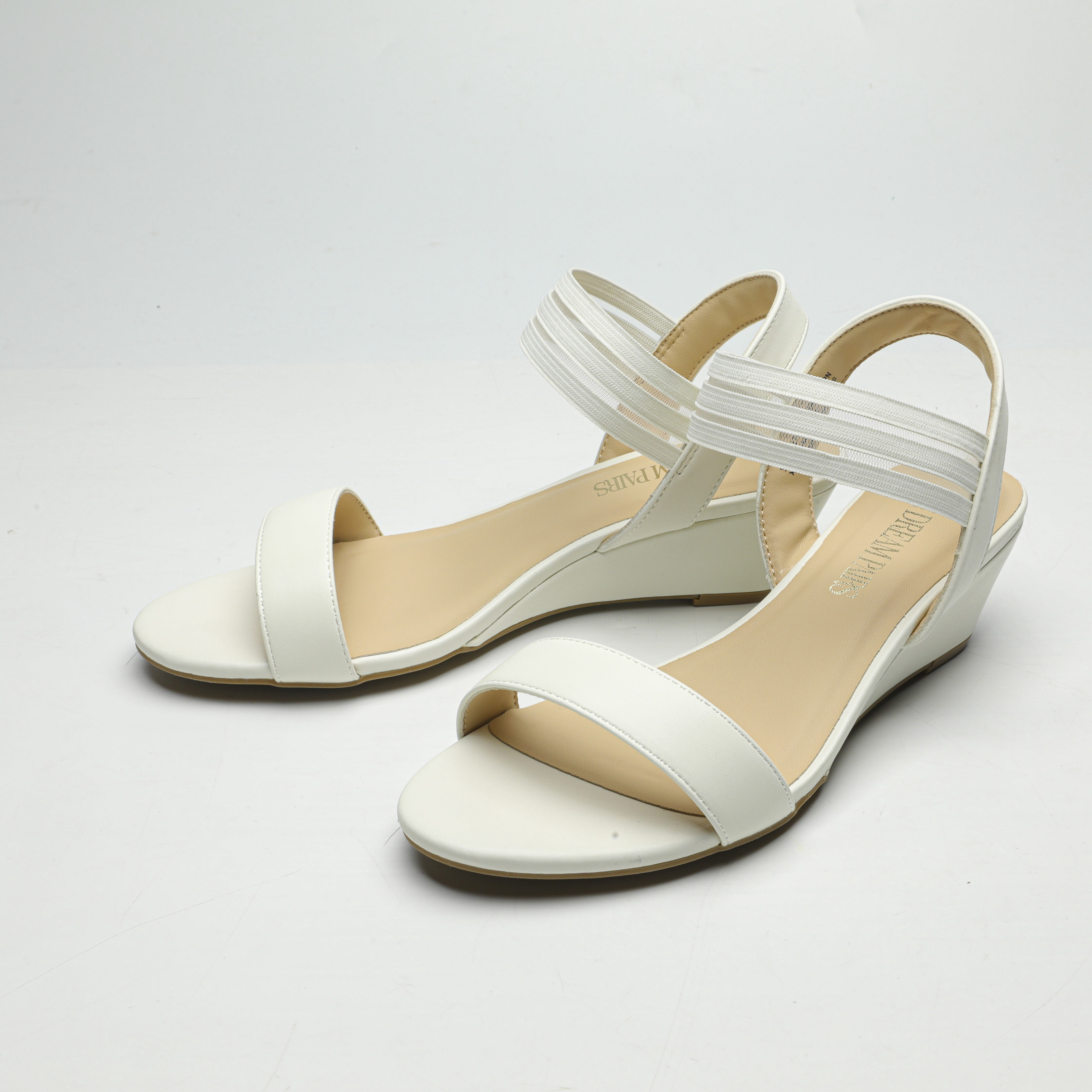 Women Low Wedge Heel Sandals Open Toe Ankle Strap Lady Work Casual ...