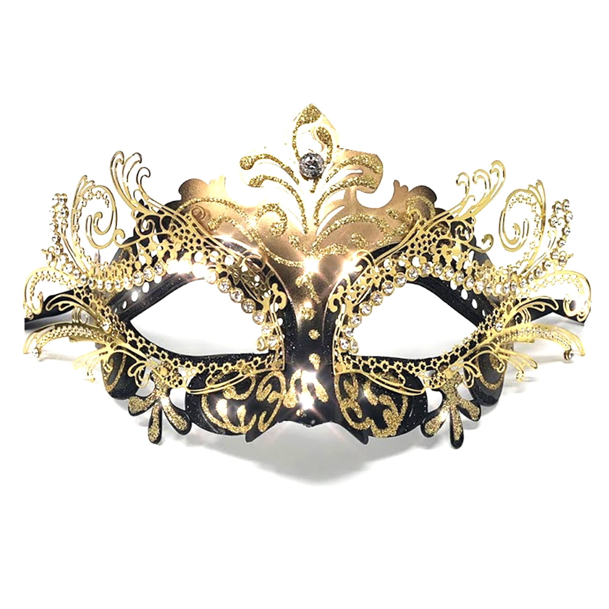 Women Luxury Costume Rhinestone Masquerade Mask Halloween Mardi Gras ...
