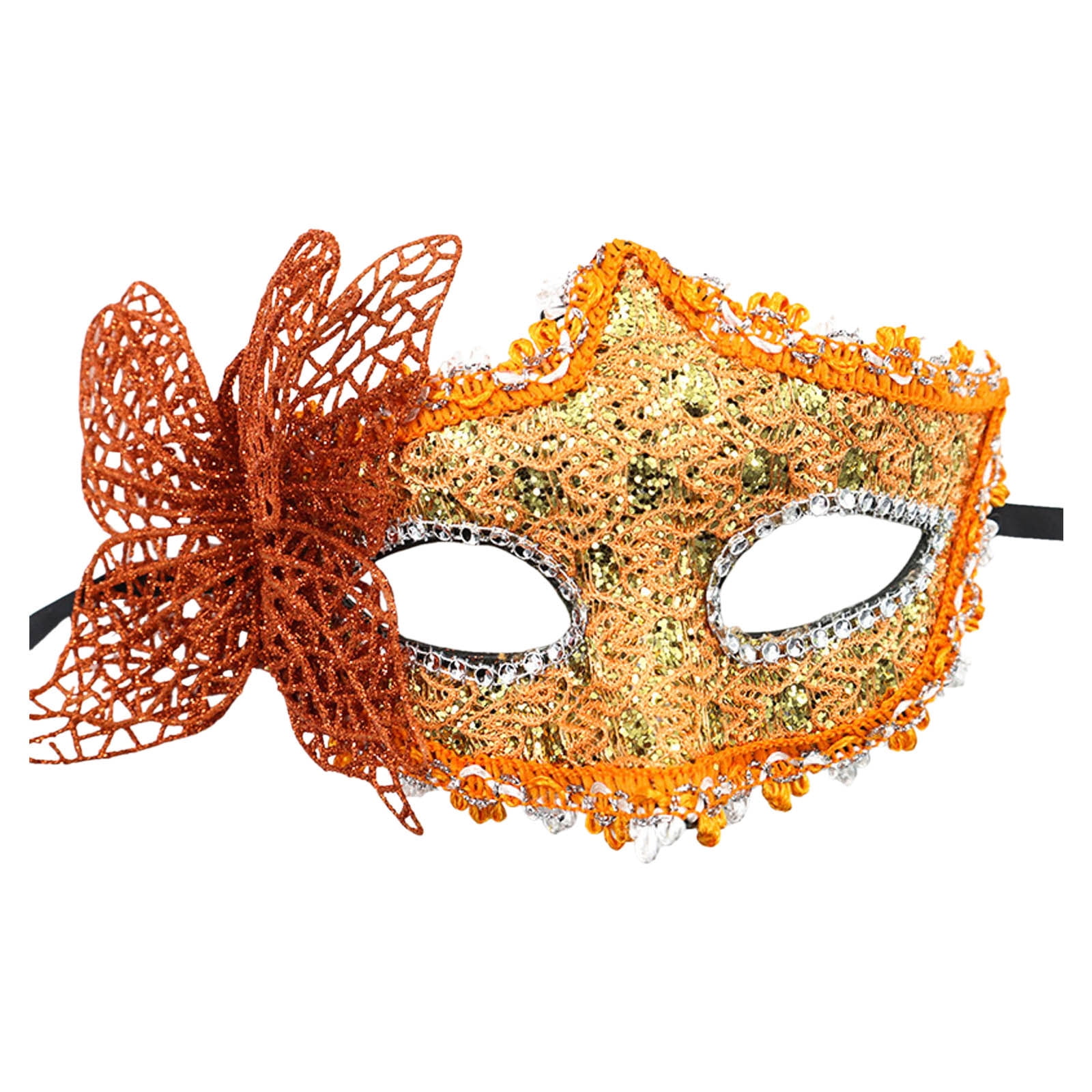 Women Makeup Dance Face Mask Guard Painted With Gold Birthday Party ...