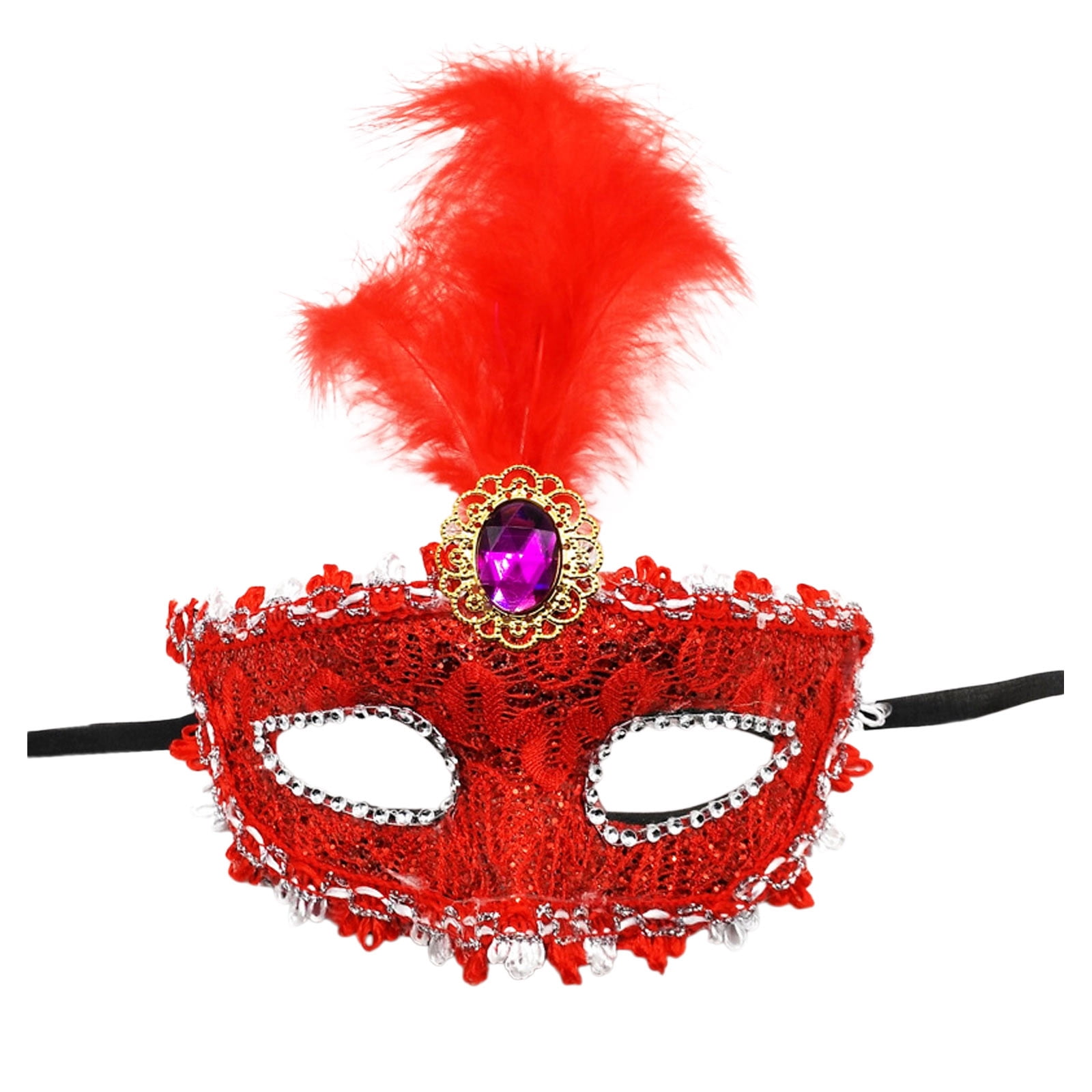 Women Makeup Dance Face Masquerade Mask Couples Set Guard Painted with ...