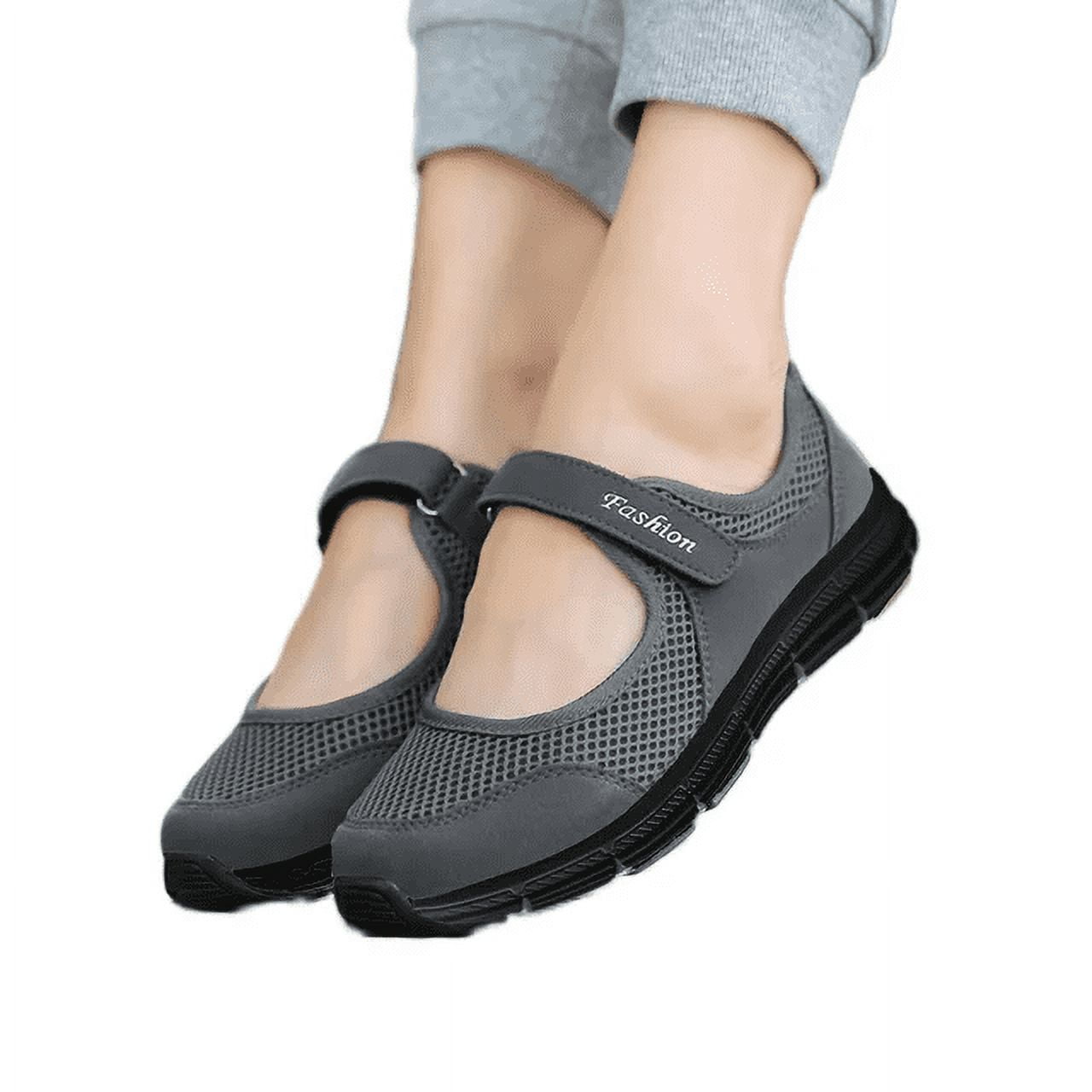 Women Mary Jane Sneakers Wide Width Walking Shoes Comfortable Flats ...