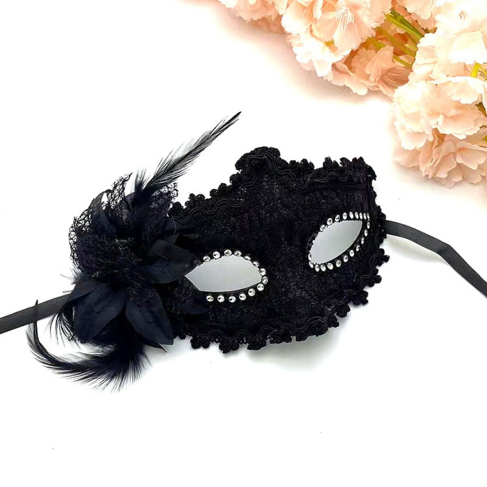 Women Masquerade Mask Prom Masks with Flower Half Face Lace Masks Masks ...