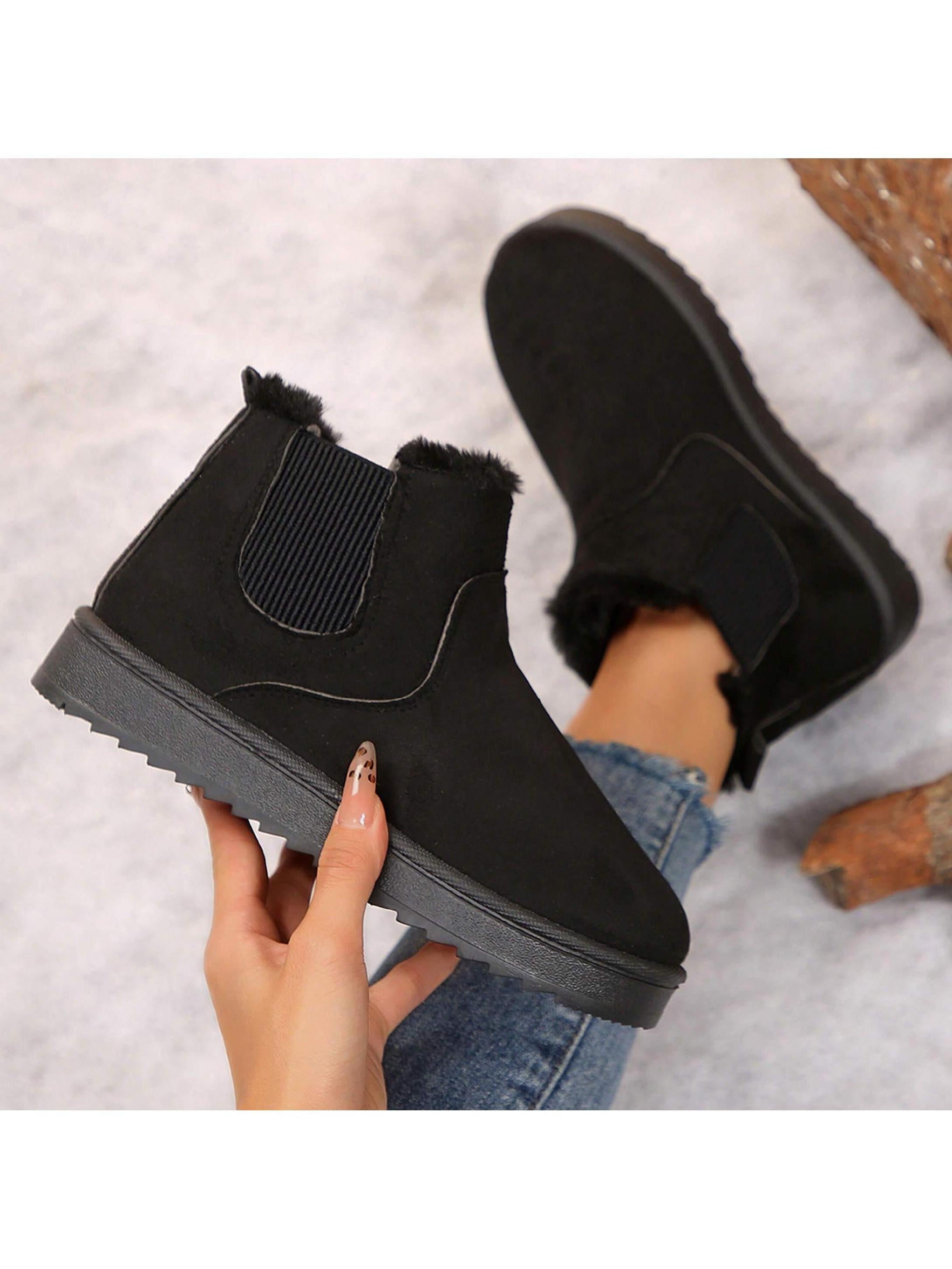 Women Memory Foam Bow Slippers Slip On Plush Fluffy Winter House Shoes ...