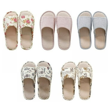 Womens Lightweight, Soft Slip On House Slippers, Open Toe, Memory Foam, Washable, Non-Slip, Size ...