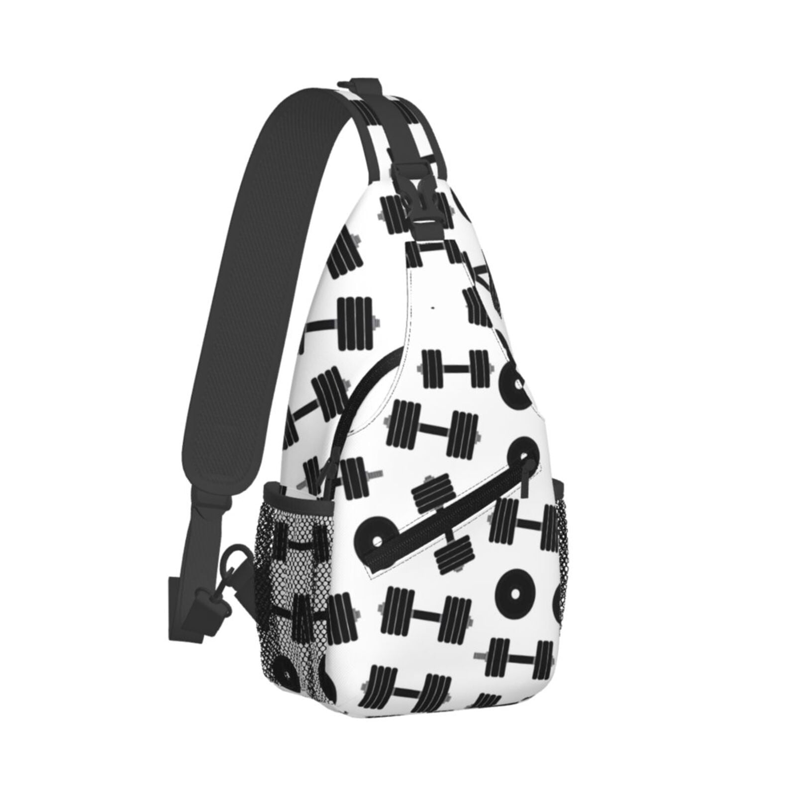 Women Men Barbells Dumbbell Fitness Equipment Crossbody Sling Bag ...