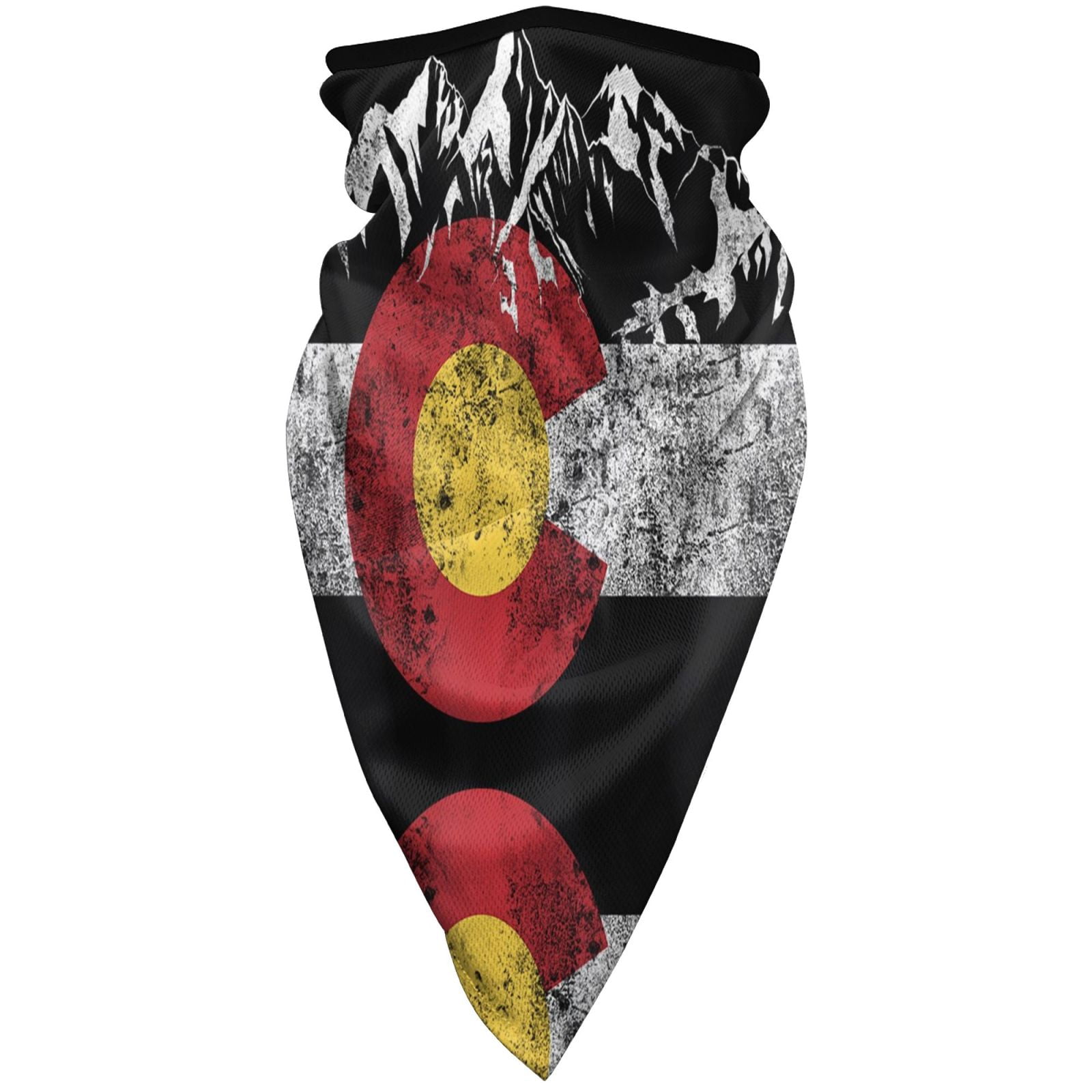 Women Men Colorado Flag Mountain Neck Gaiter Balaclava Quick-Dry Half ...
