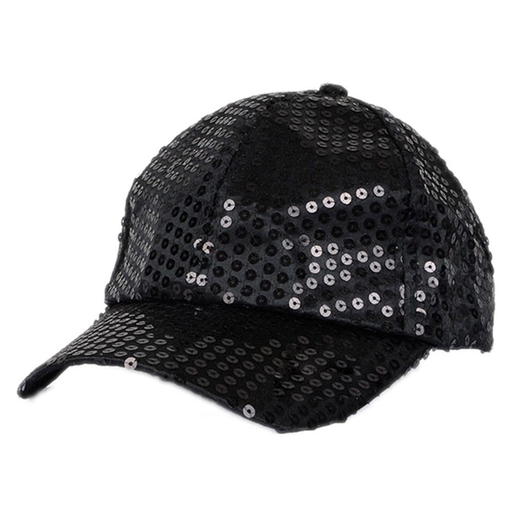 Women Men Glitter Sequins Baseball Caps Snapback Hats Party Outdoor Adjustable - Walmart.com