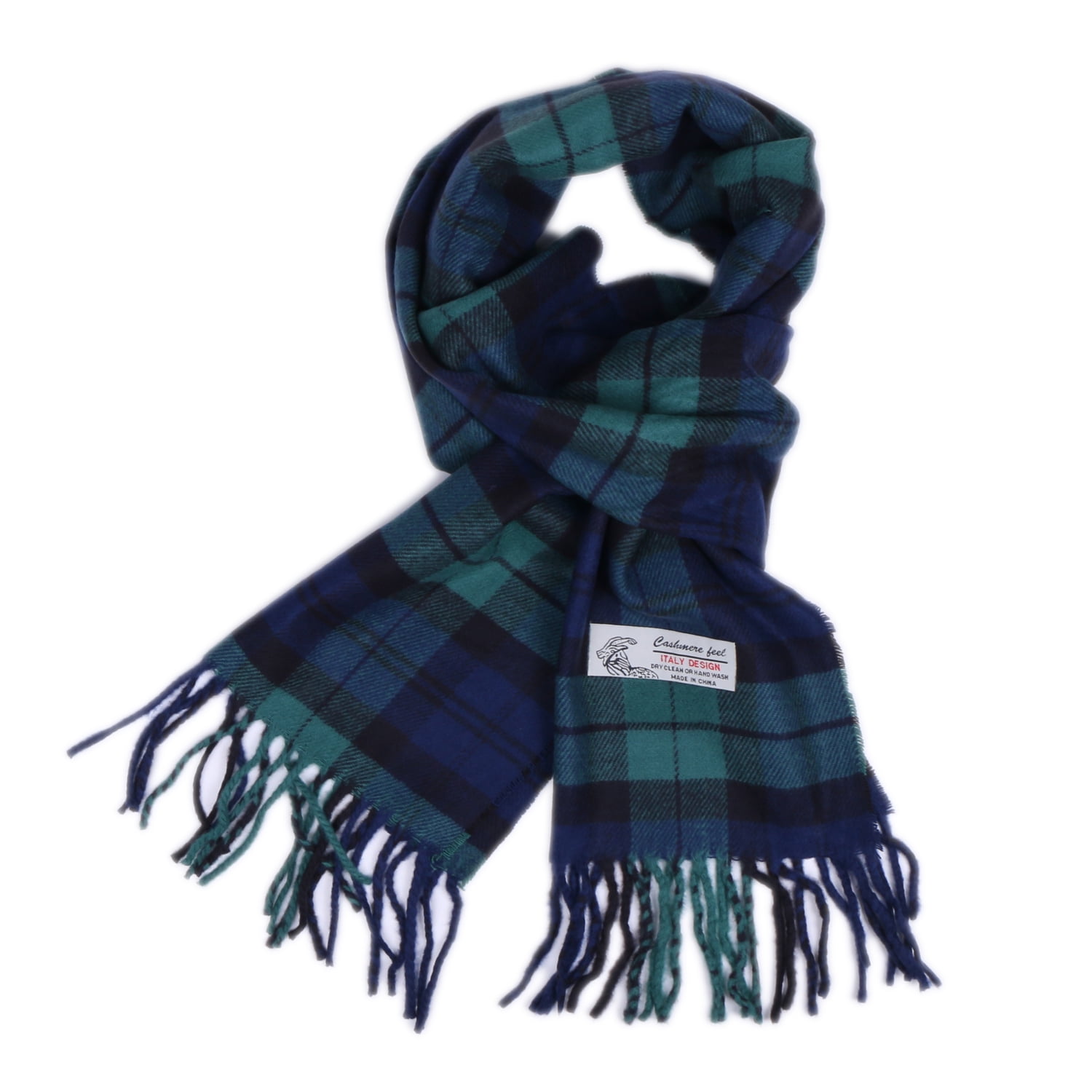 Women Men Green Christmas Plaid Scarves Classic Warm Soft Scarf with ...