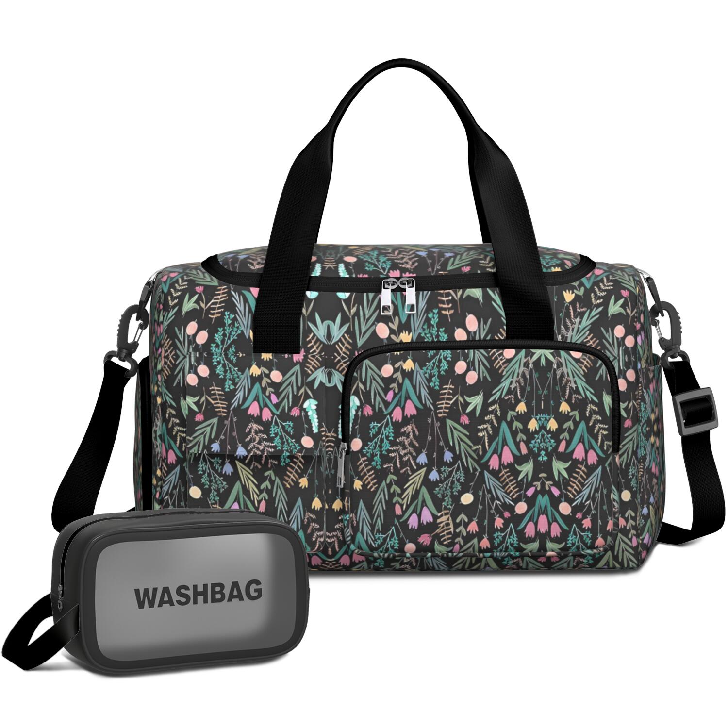 Women Men Gym Bag,Pioneer Flower Floral Print Pattern Small Duffle Bag ...