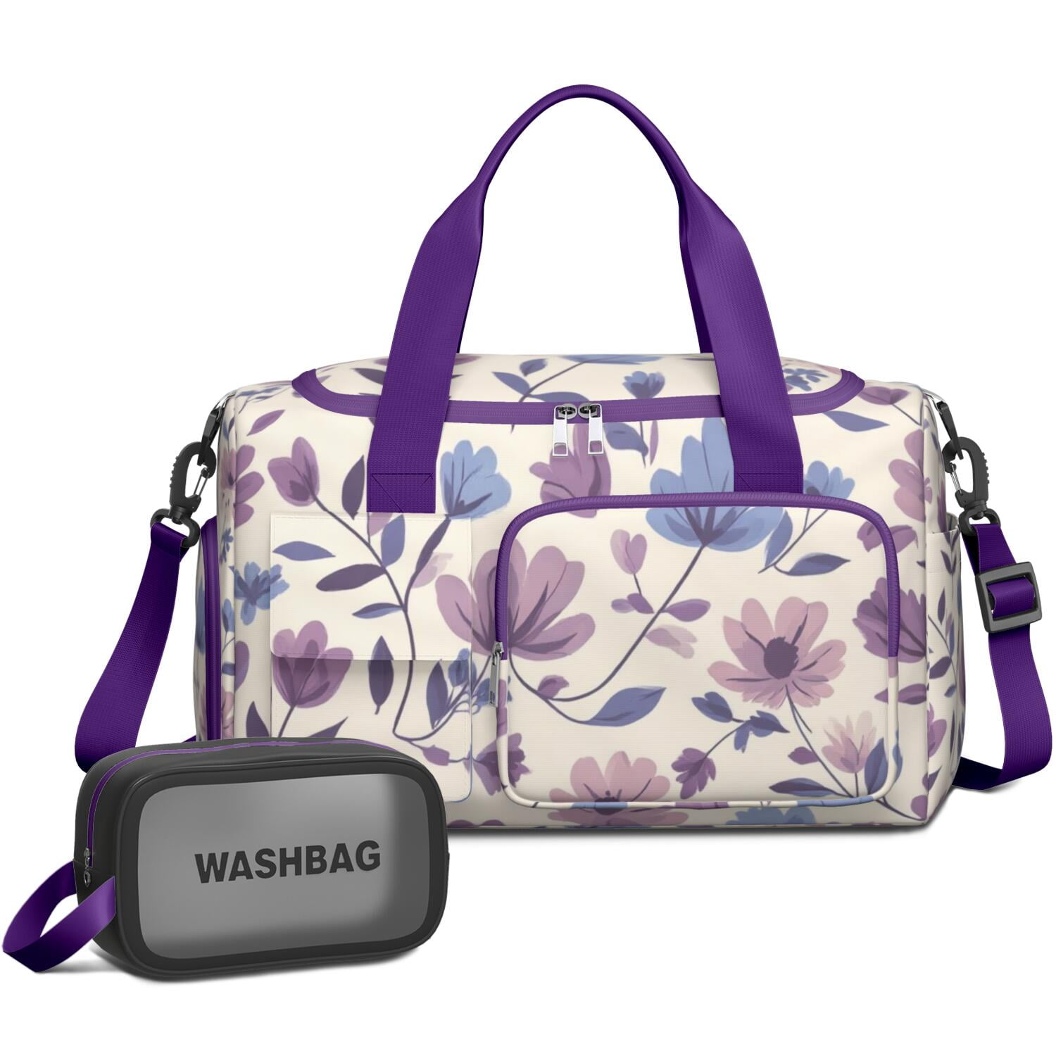 Women Men Gym Bag,Pioneer Flower Floral Print Pattern Small Duffle Bag ...