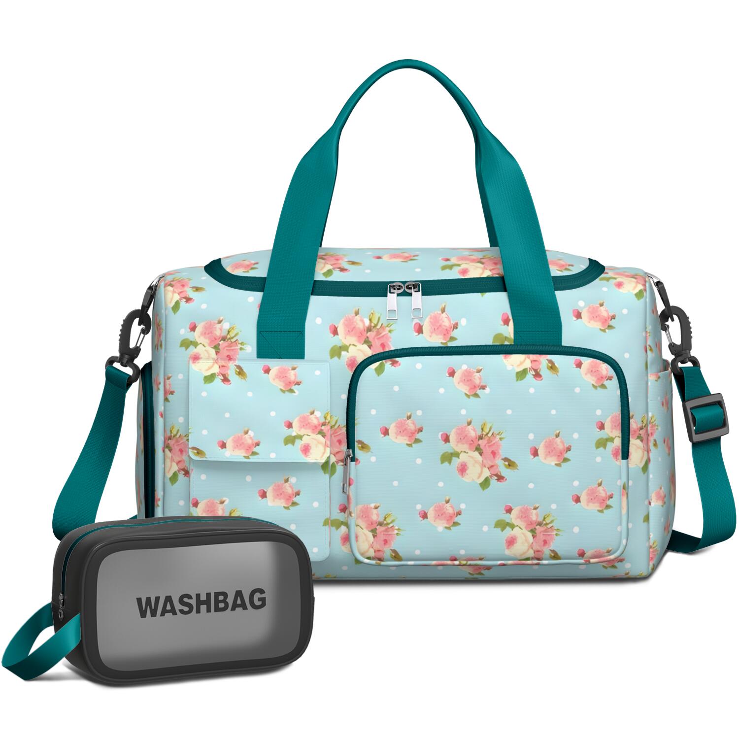 Women Men Gym Bag,Pioneer Flower Floral Print Pattern Small Duffle Bag ...