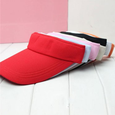 Visor Solid Cotton Cap Women Men Hat Golf Tennis Cap Without Top ...