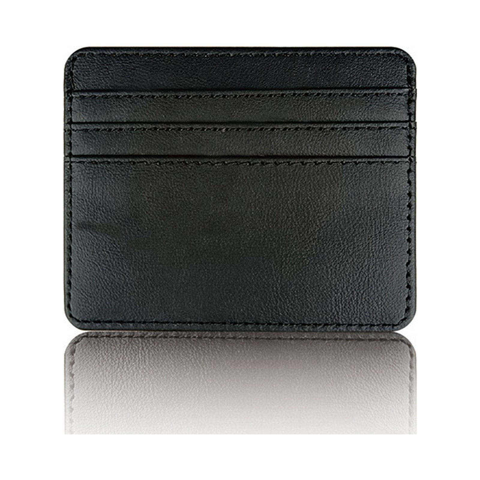 Women Men PU Leather Multi-Card Holder Thin Business Credit Card ID ...