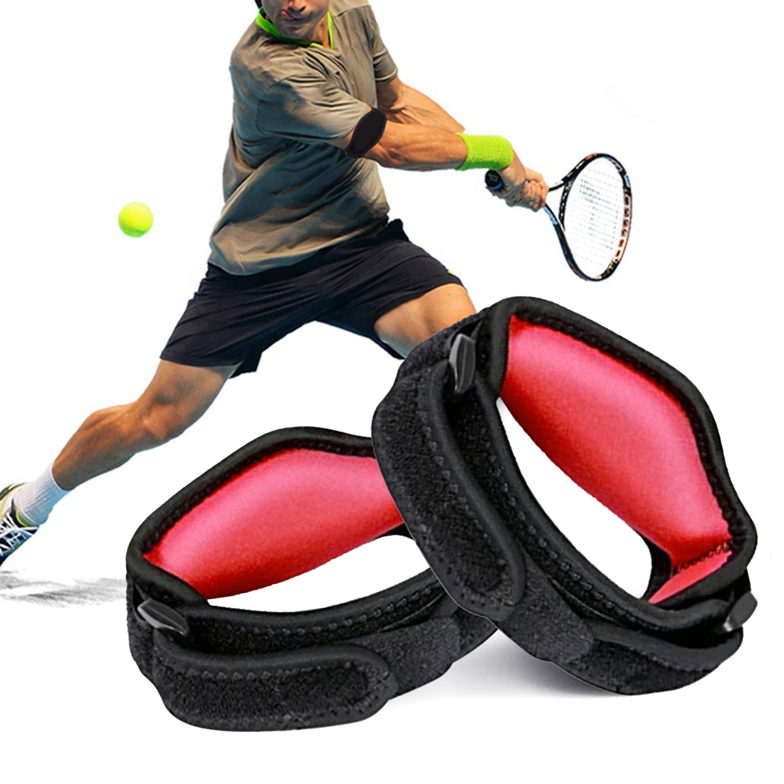 Women Men Tennis Elbow Brace Elbow Strap with Sponge Liner Pad ...