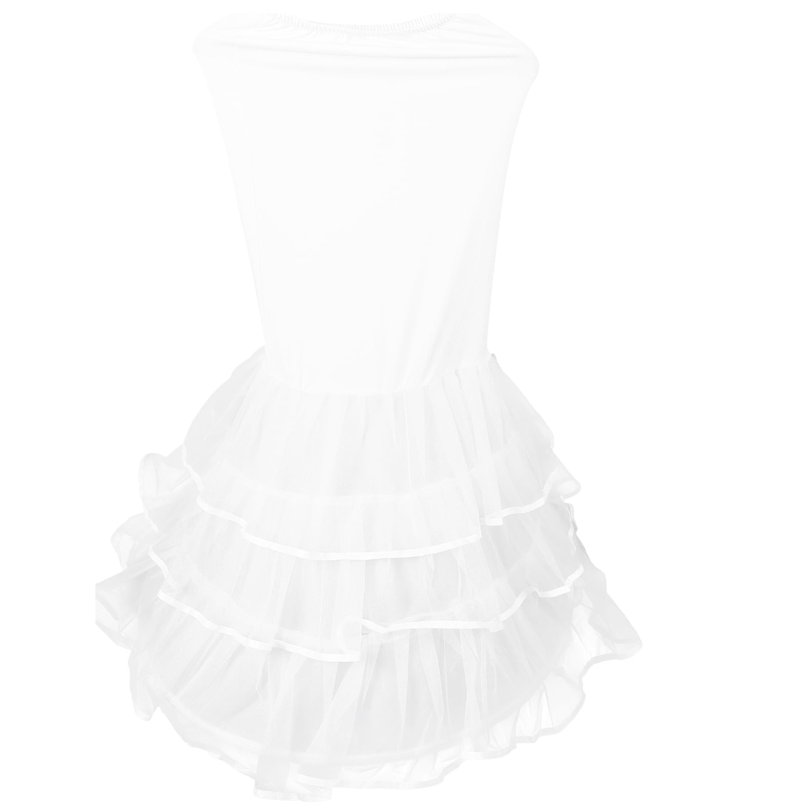 Women Mermaid Petticoat Elastic Waist Crinoline Fish Tail Underskirt ...