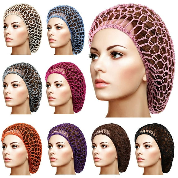 Women Mesh Hair Net Rayon Head Bands for Sleeping Crochet Hairnet, Hair ...