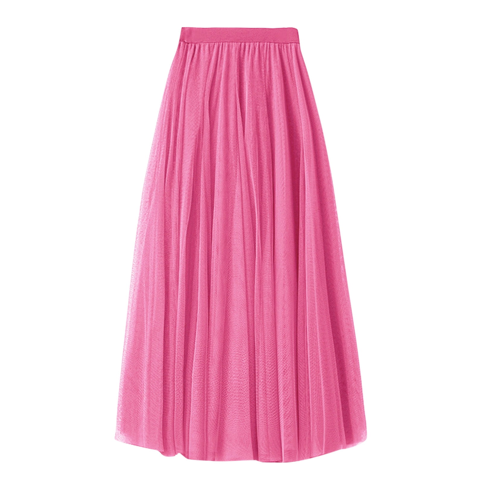 Women Mid Length Skirt Dance Party A Line High Waisted Tulle Skirt ...