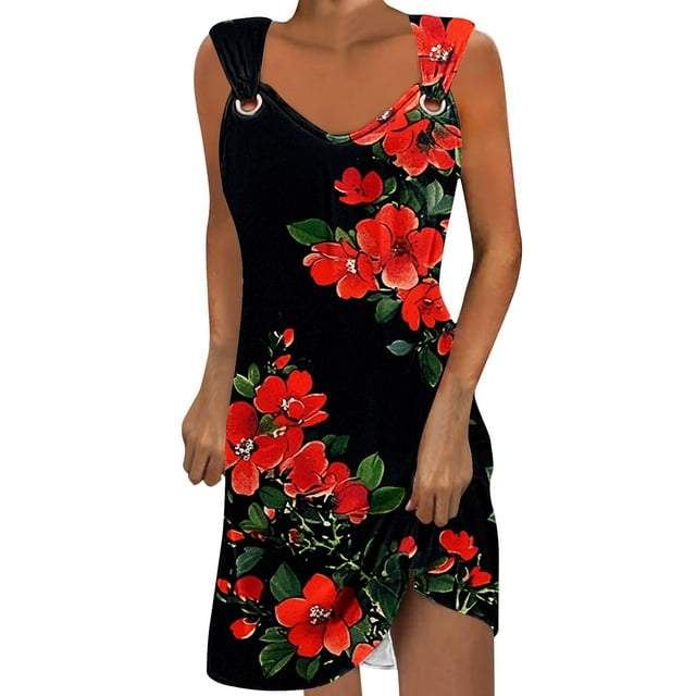 Women Mini The Wrap Fitted Woven Dress Womens Plus Size Summer Dresses