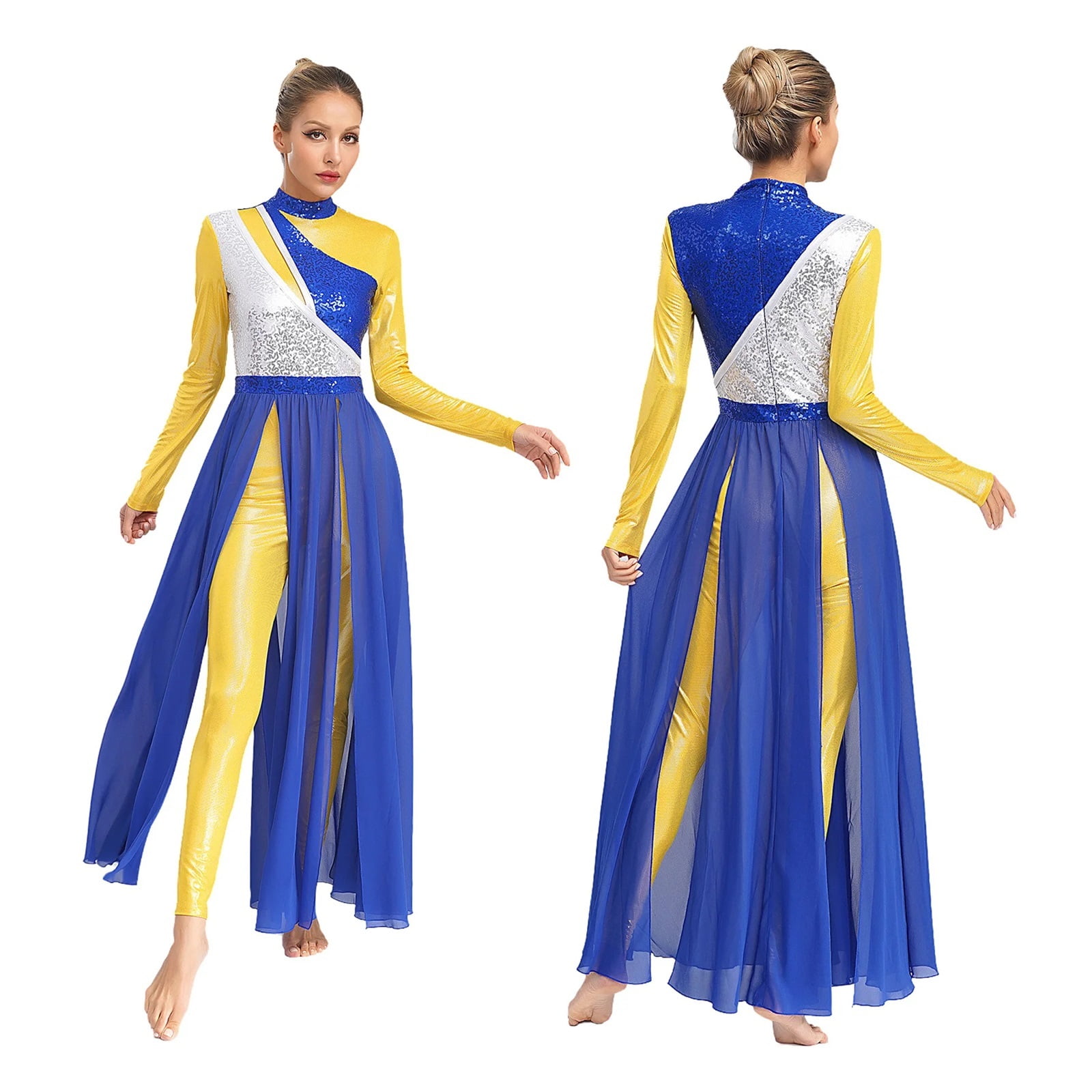 Women Modern Lyrical Dance Dress Church Choir Worship Liturgical Praise ...