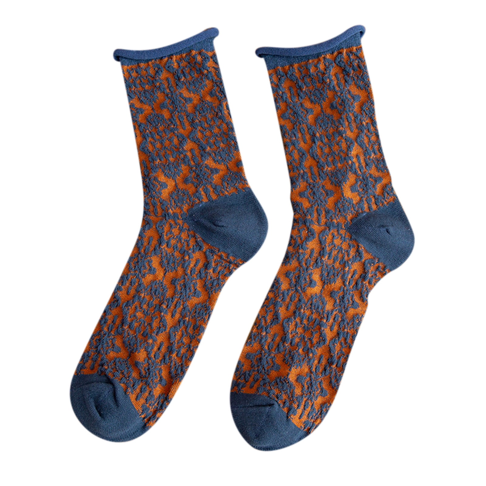 Women New Socks Rolled Edge National Wind Tube Socks Japanese Retro ...