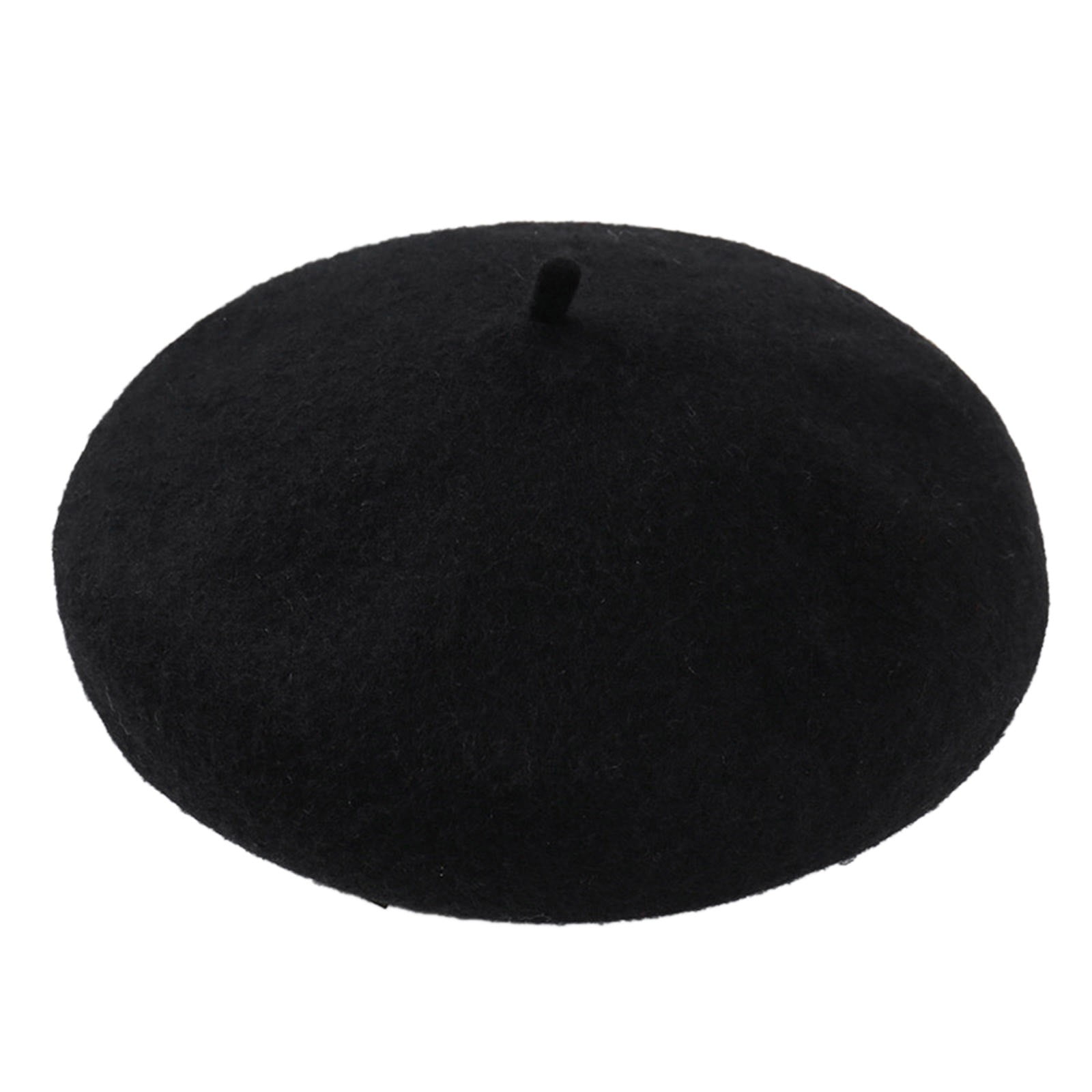 Women New Solid Color Adjustable Wool Beret Wool Warm Hat In Autumn And ...