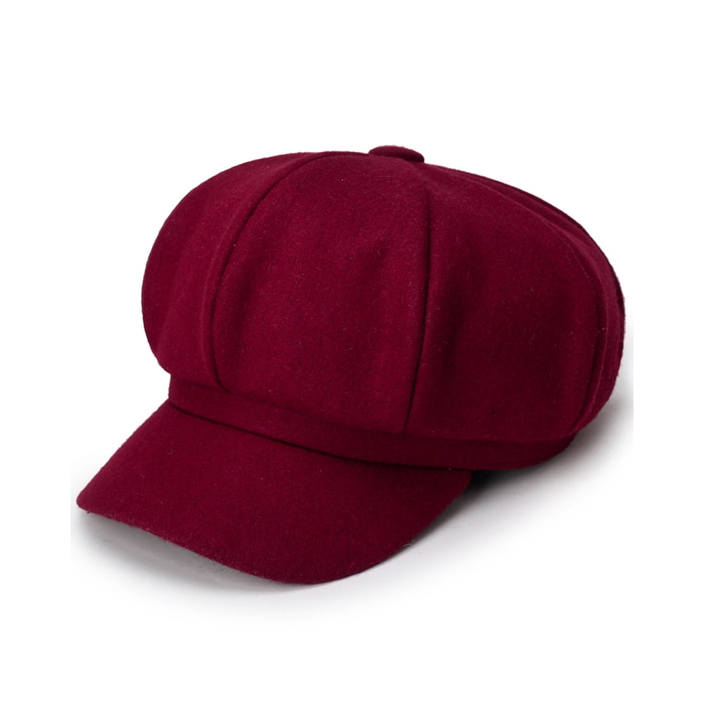 Women Newsboy Cap Visor Beret Hats Soft 8 Panels Vintage Cabbie Hat ...
