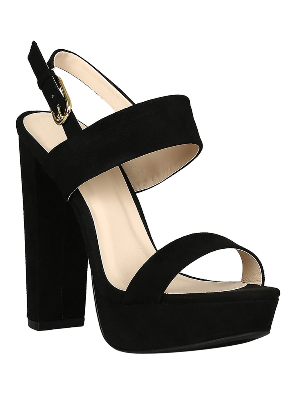 Women Open Toe Slingback Chunky Platform Heel 18335 - Walmart.com