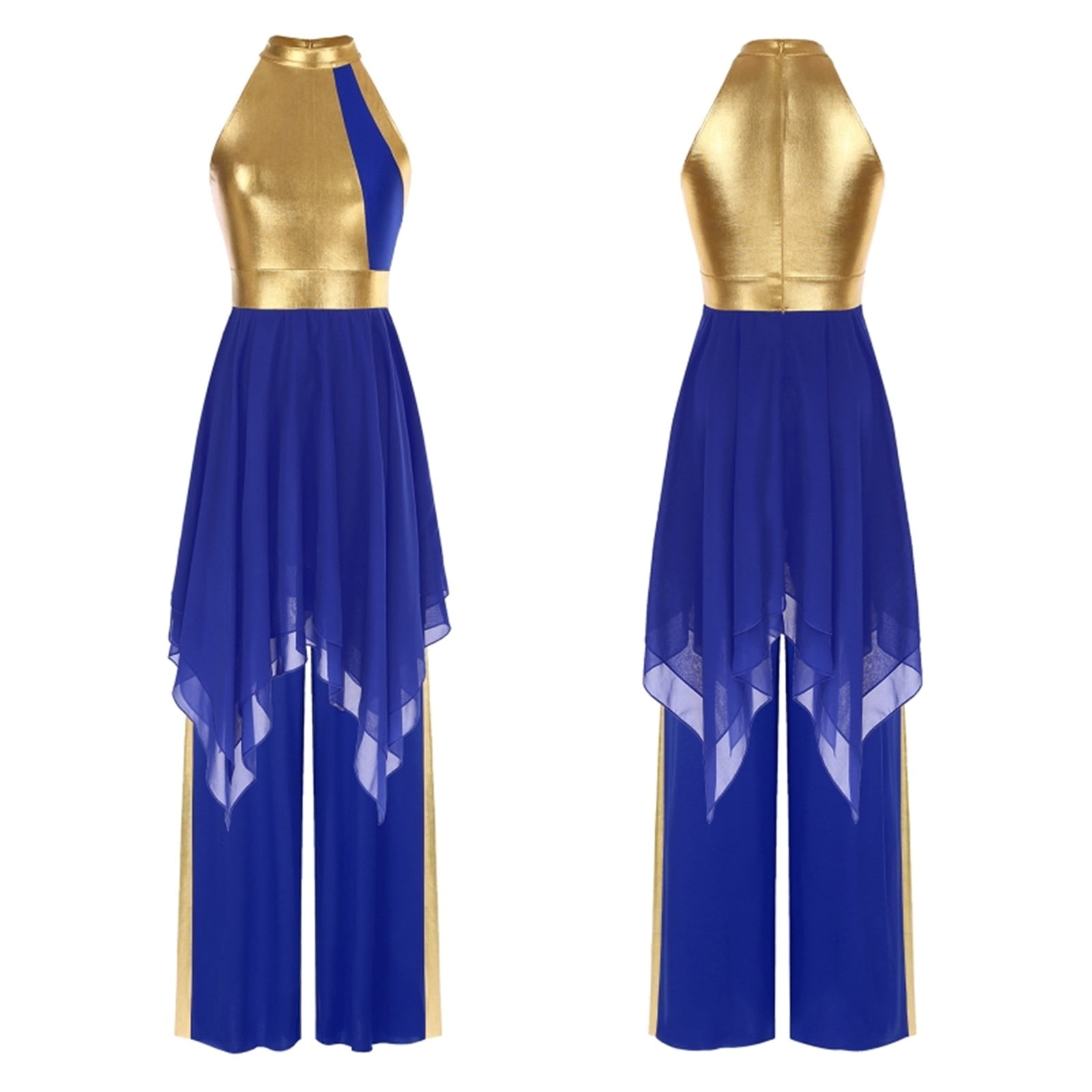 Women Outfit Dress And Metallic Loose Pants Sets For Liturgical Praise ...