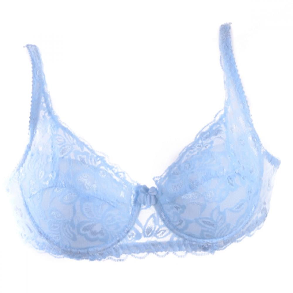 Women Padded Push Up Bra Embroidered Lace Bra Add Cups Bra Underwire ...