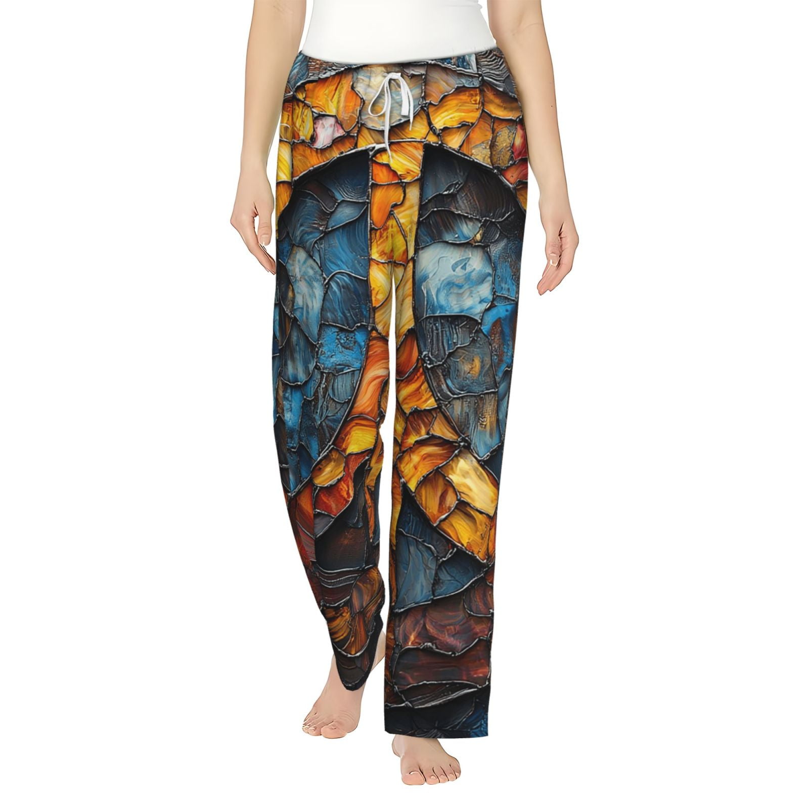 Women Pajama Pants Casual Lightweight Lounge Yoga Bottoms, Peace Sign ...