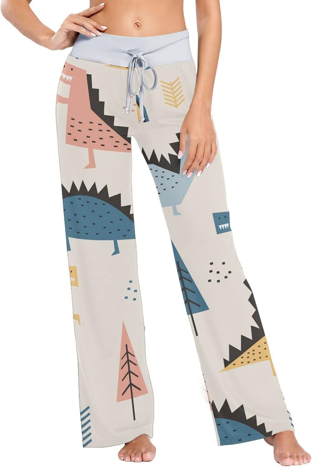 Women Pajama Pants Lounge Pants Long Stretch Comfy Sleepwear Dinosaur ...