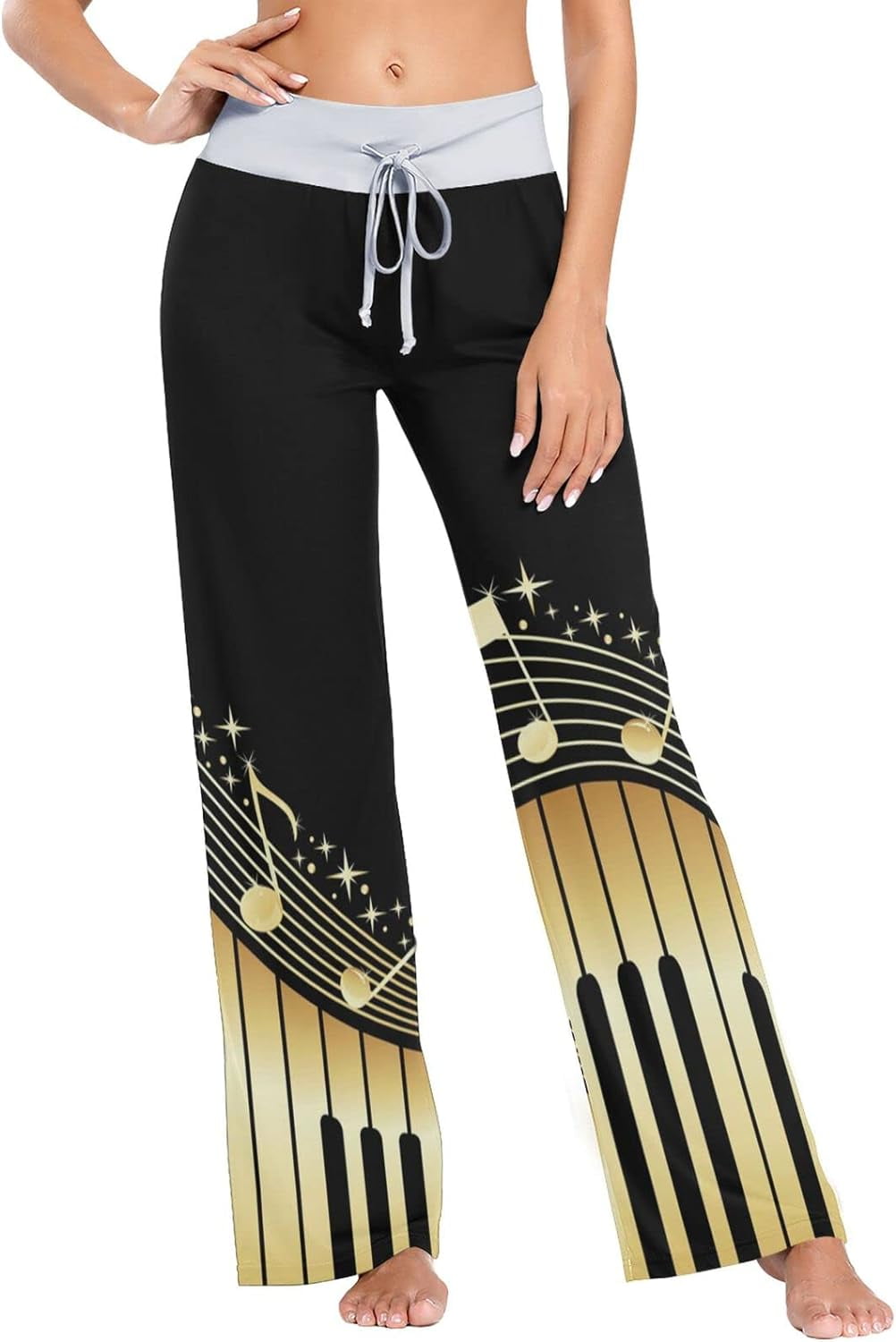 Women Pajama Pants Lounge Pants Long Stretch Comfy Sleepwear Golden ...