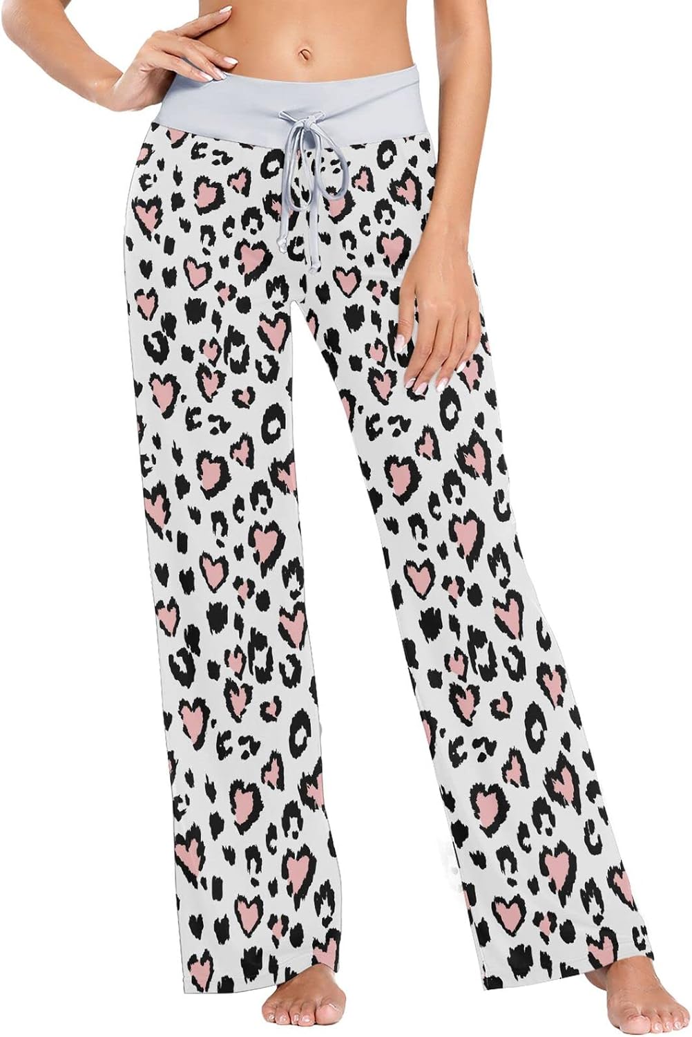 Women Pajama Pants Lounge Pants Long Stretch Comfy Sleepwear Leopard ...